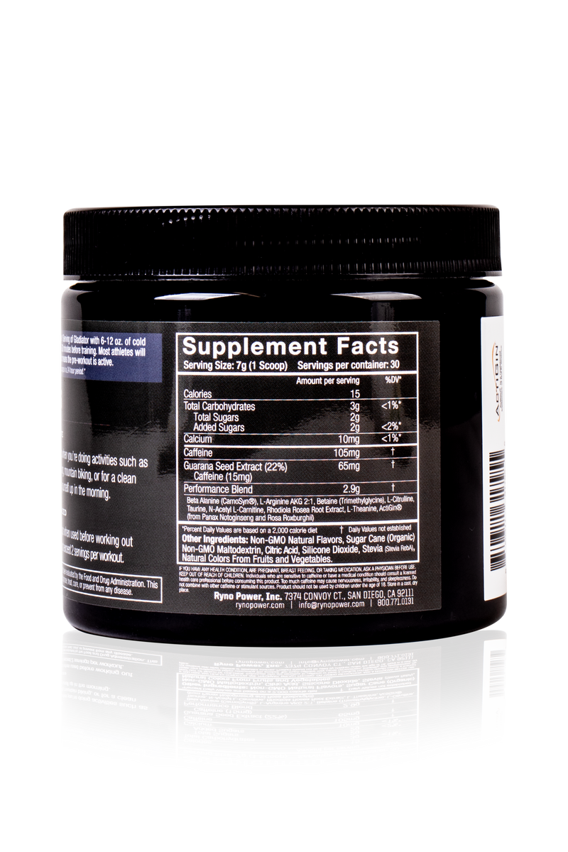 GLADIATOR Pre-Workout Drink Mix - Ryno Power